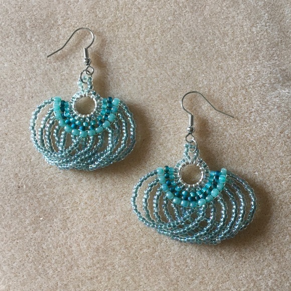 Hand Crafted | Jewelry | Hand Crafted Loopy Beaded Earrings | Poshmark